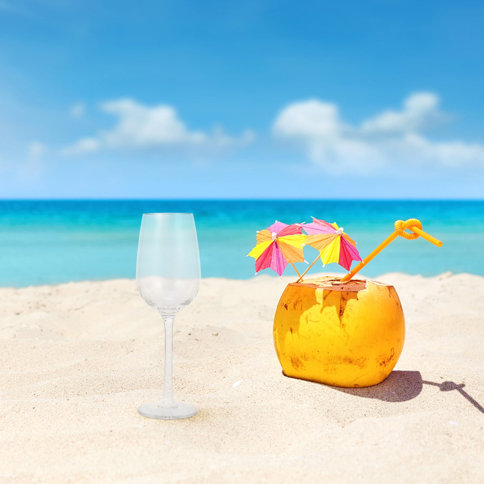 Transparent Floating Wine Glasses Set of 2 Shatterproof Party Drink ...