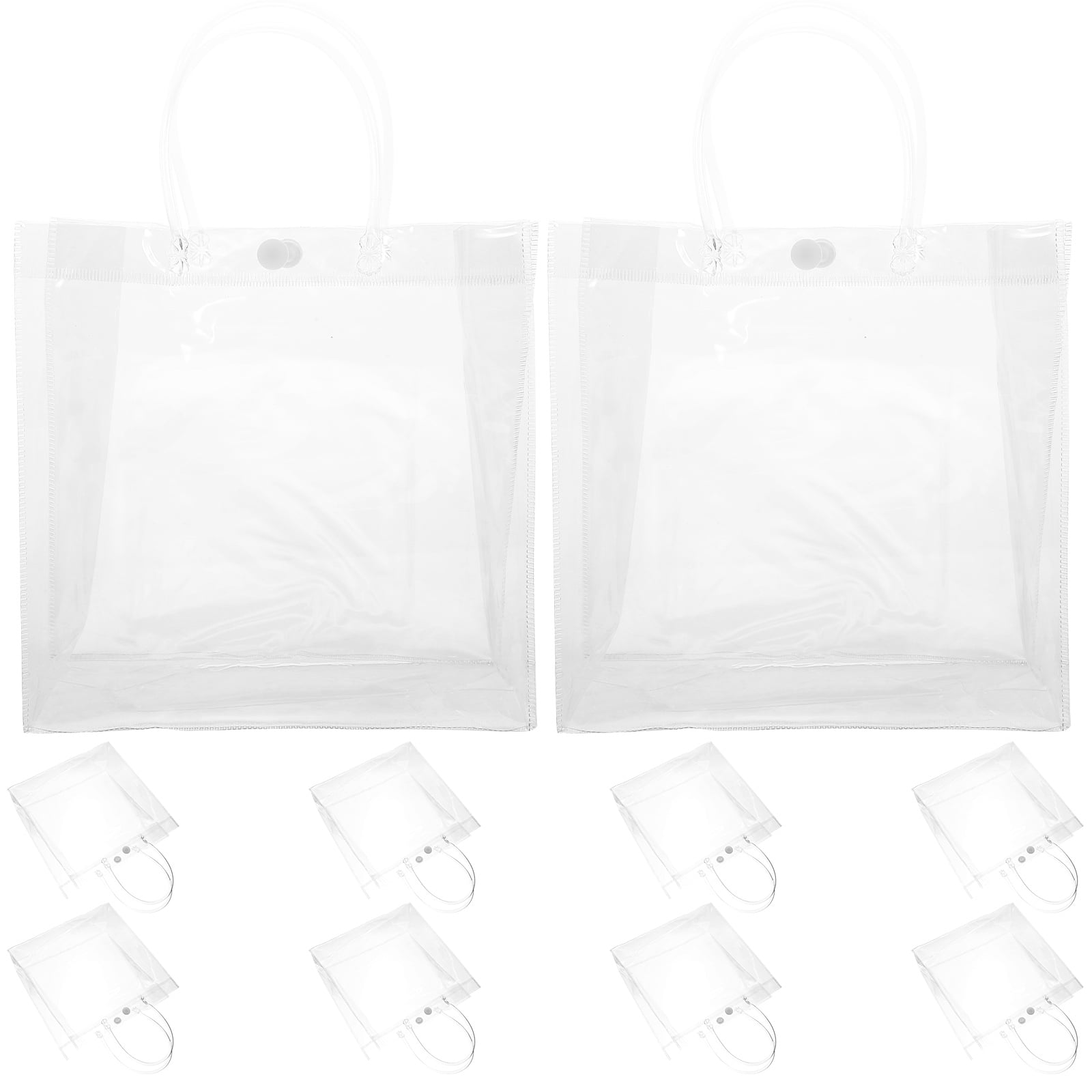 HOMEMAXS Transparent Gift Bags for Storage Reusable PVC Clear Tote Bag ...