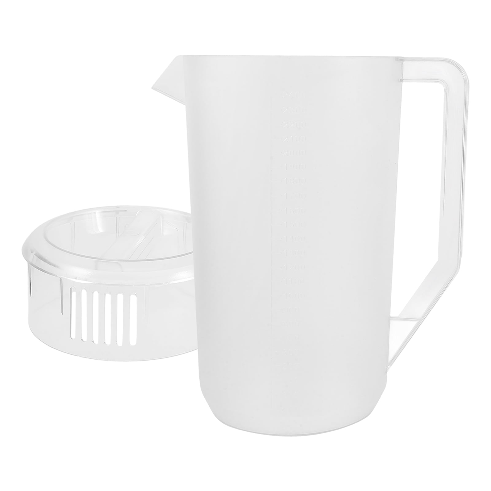 HOMEMAXS Transparent PC Pitcher with Lid for Home Use Featuring Frosted ...