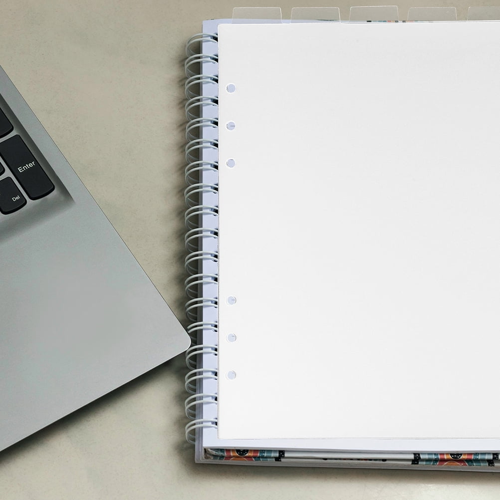 HOMEMAXS Transparent PVC Notebook Dividers with Detachable Tabs for ...