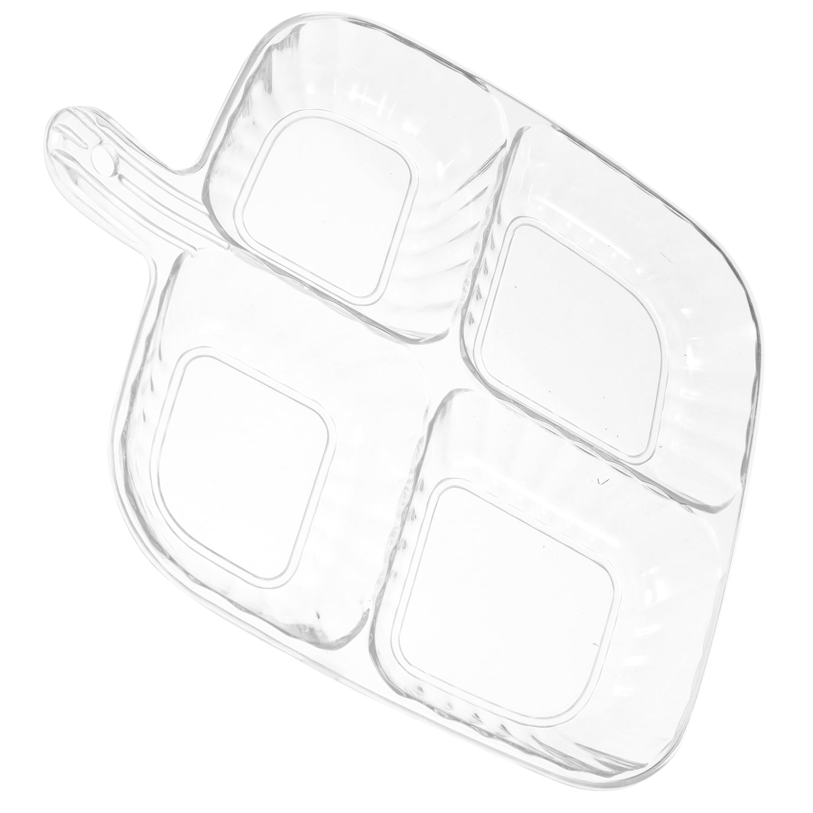 HOMEMAXS Transparent Plastic Divided Plate for Meal Prep with Unique ...