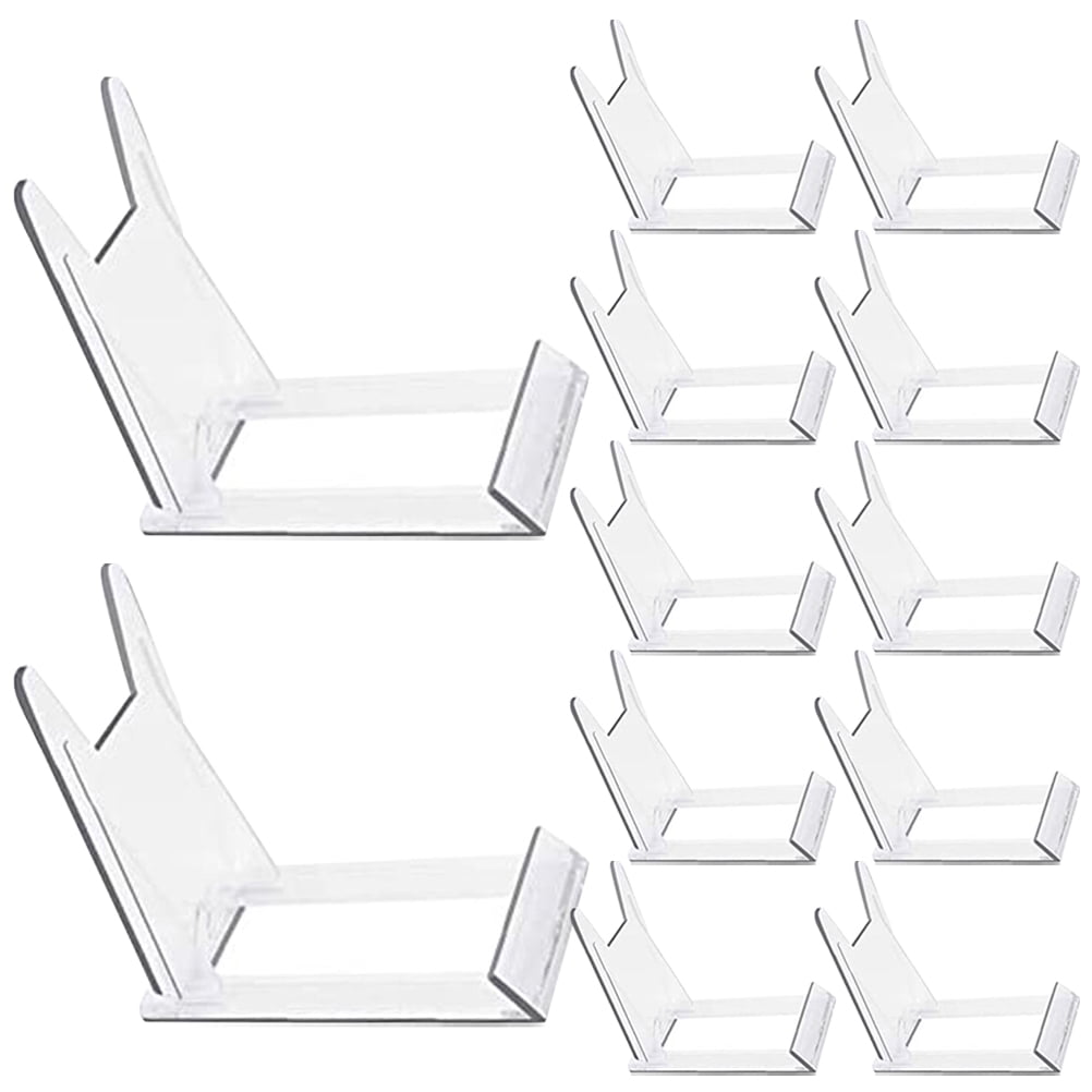 HOMEMAXS Transparent Plastic Plate Display Holder for Home and Party ...