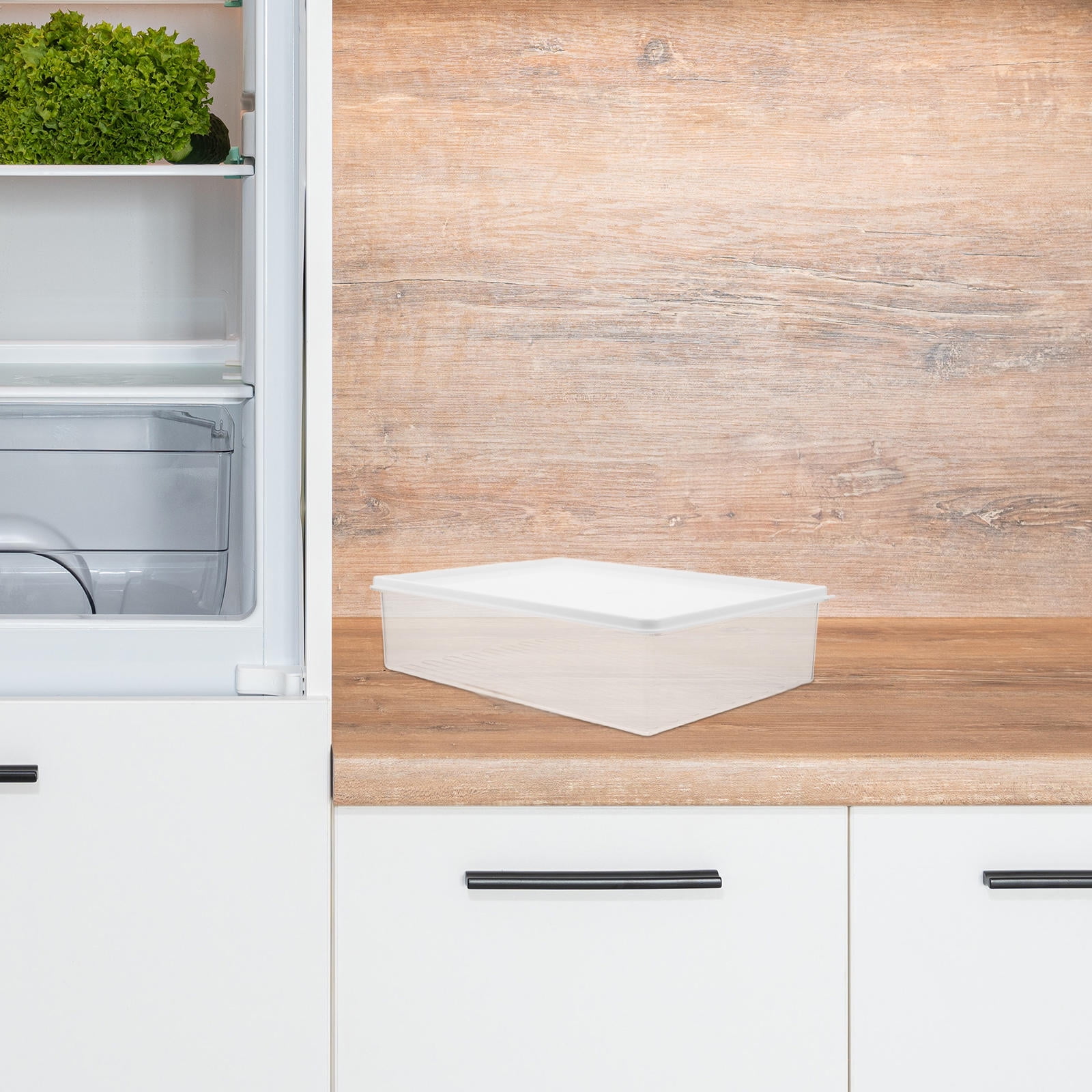 Transparent Storage Box for Kitchen with Lid Ideal for Fridge ...