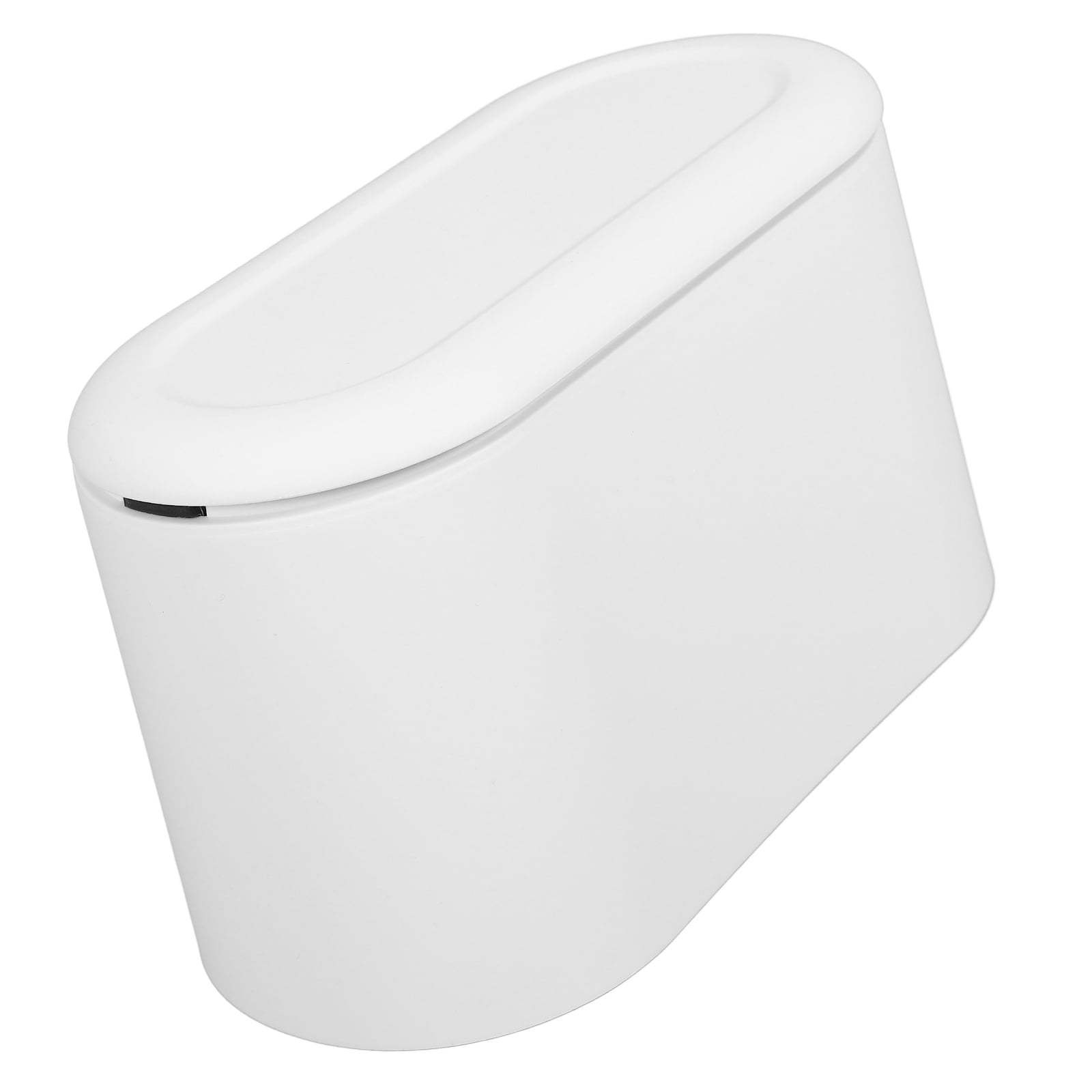 HOMEMAXS White Lightweight Desktop Trash Can with Press Lid for Home ...