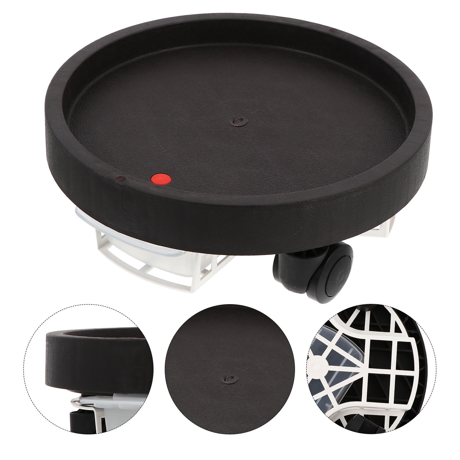 HOMEMAXS Tray Wheeled Planter Flower Pot Stand with Wheels Garden ...