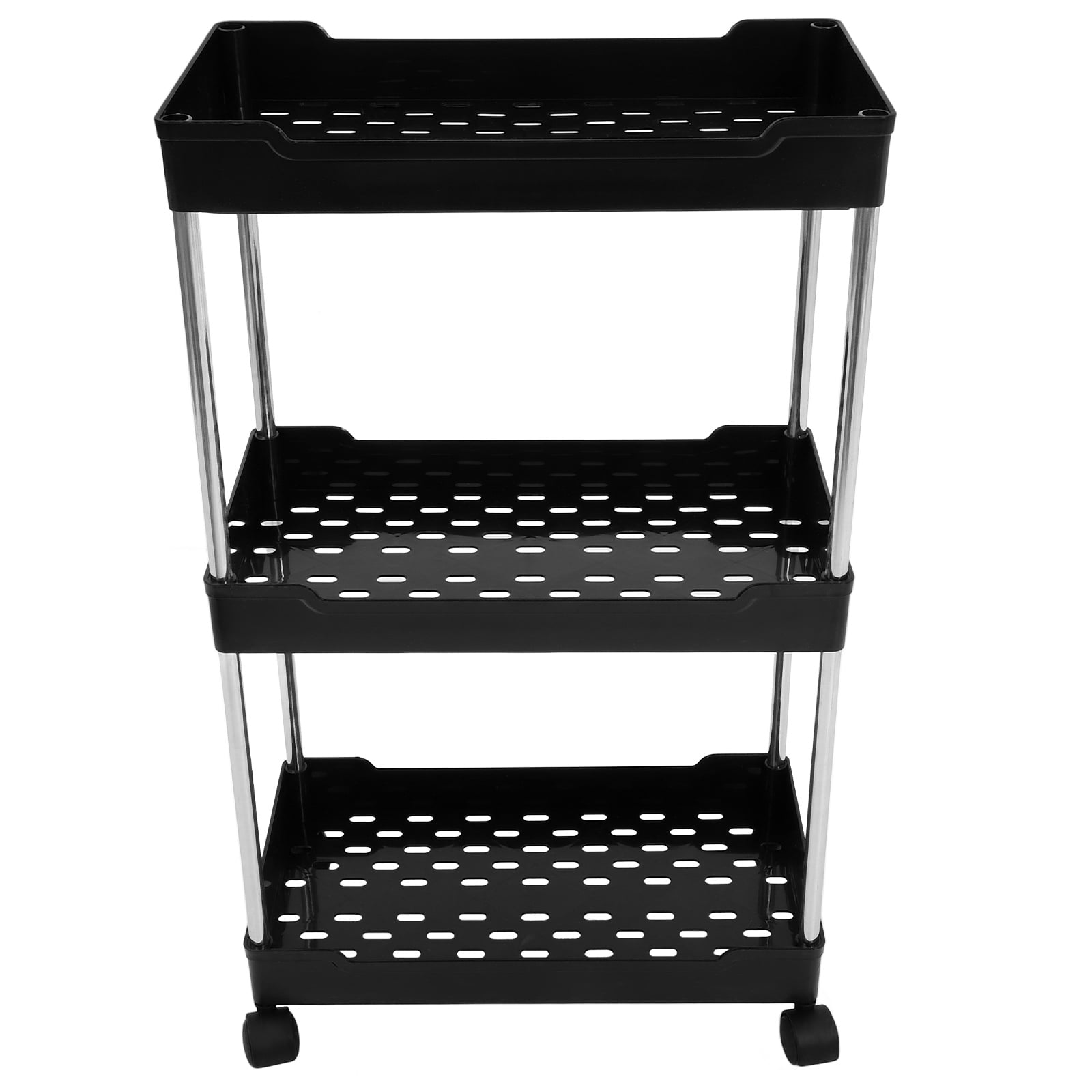 HOMEMAXS Trolley Rack Dryer Wheels Pliable Cart Shopping Drawer Black ...