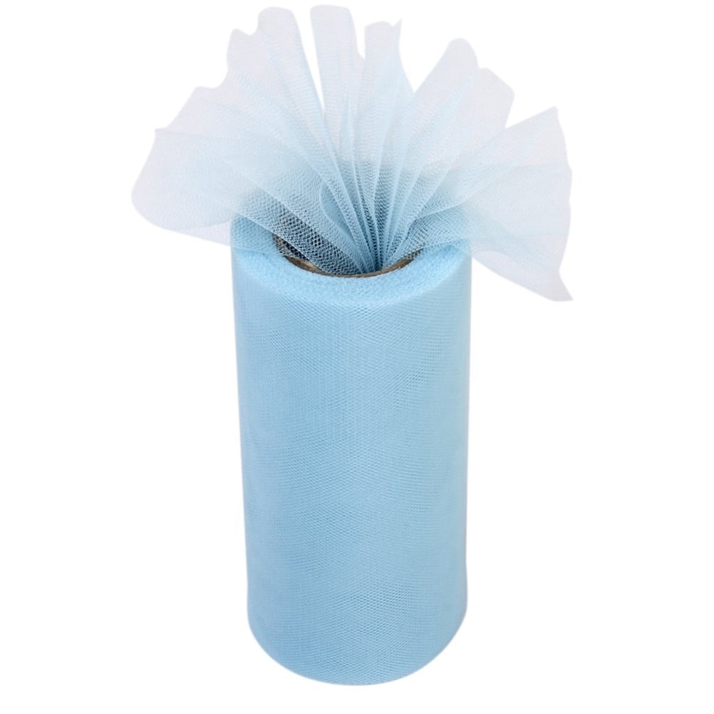 MOKKHNB Tulle Fabric Polyester Sky Blue 1Pcs for Bridal Showers ...