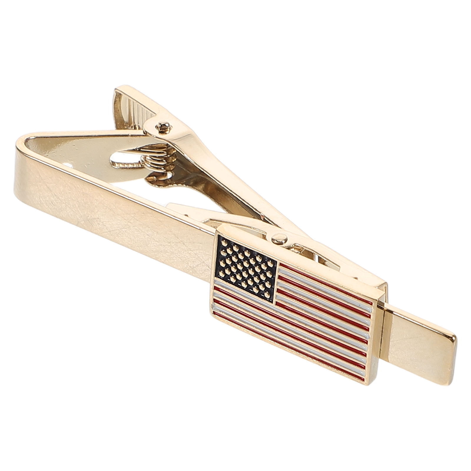 HOMEMAXS USA Flag Tie Clip For Men American Flag Necktie Bar Clips ...