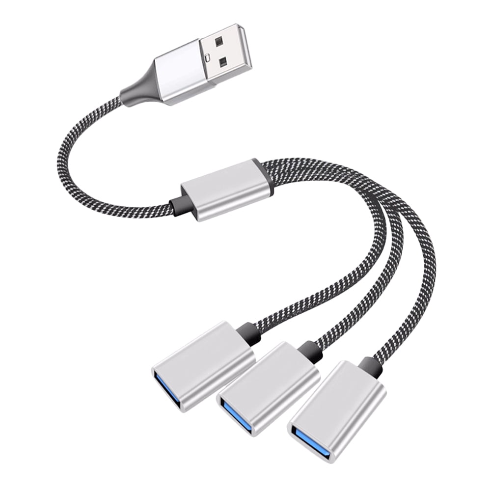 HOMEMAXS USB 3 Port Splitter Hub for Laptop and Computer Silver Aluminum Alloy Body - Walmart.com