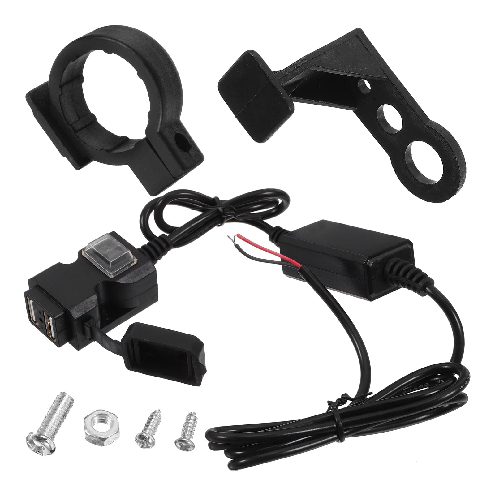 HOMEMAXS USB A Panel Mount Dual Ports Motorbike Charger Motorcycle ...
