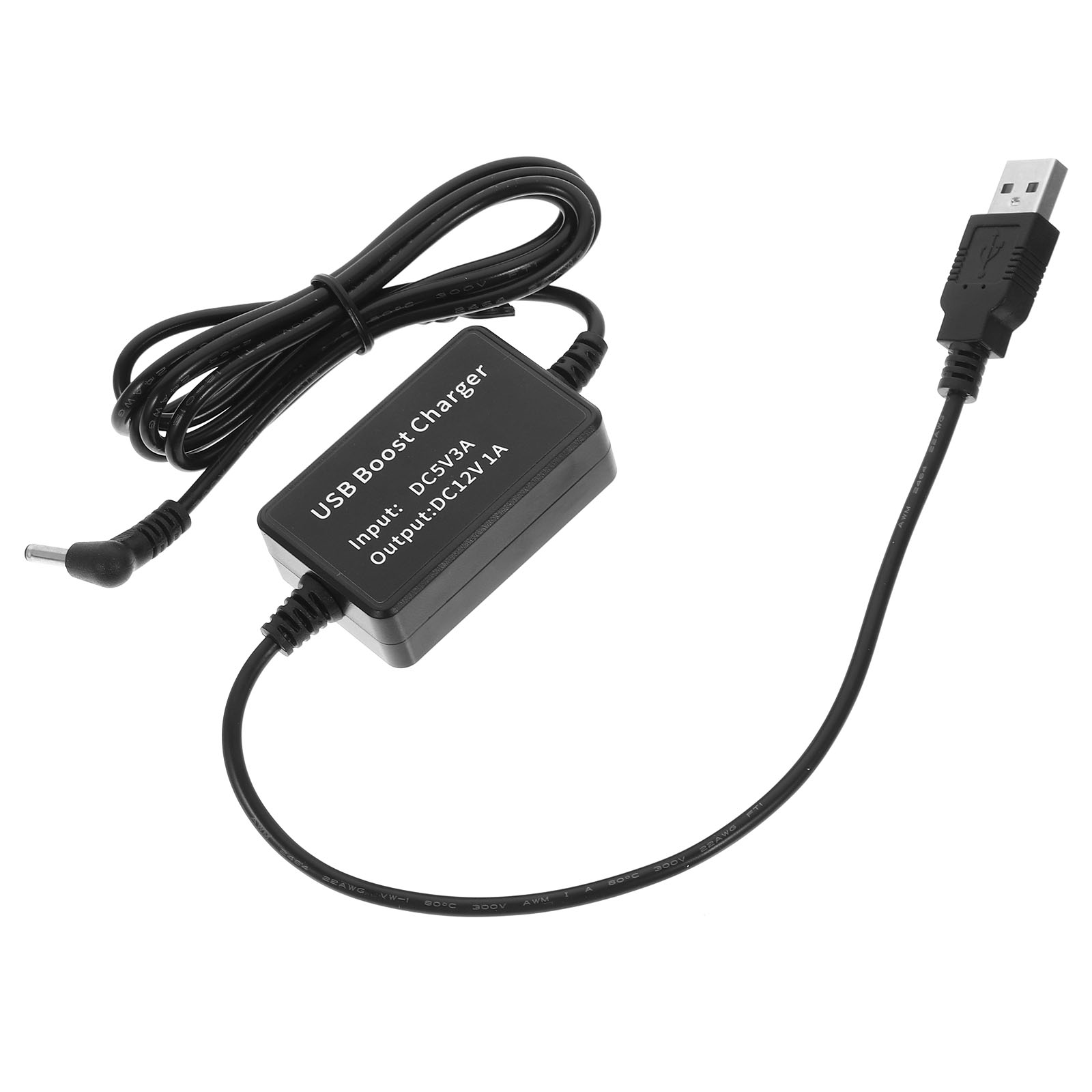 Black USB to 12V Adapter Boost Converter for Charging Compatible with ...