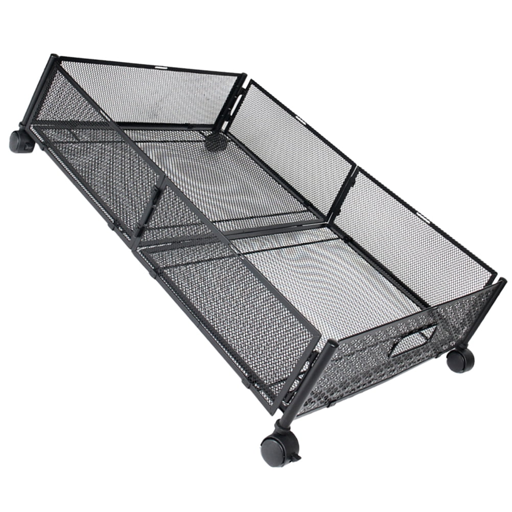HOMEMAXS Under Bed Storage Rack Bedroom Blocker Crate Foldable Bins ...