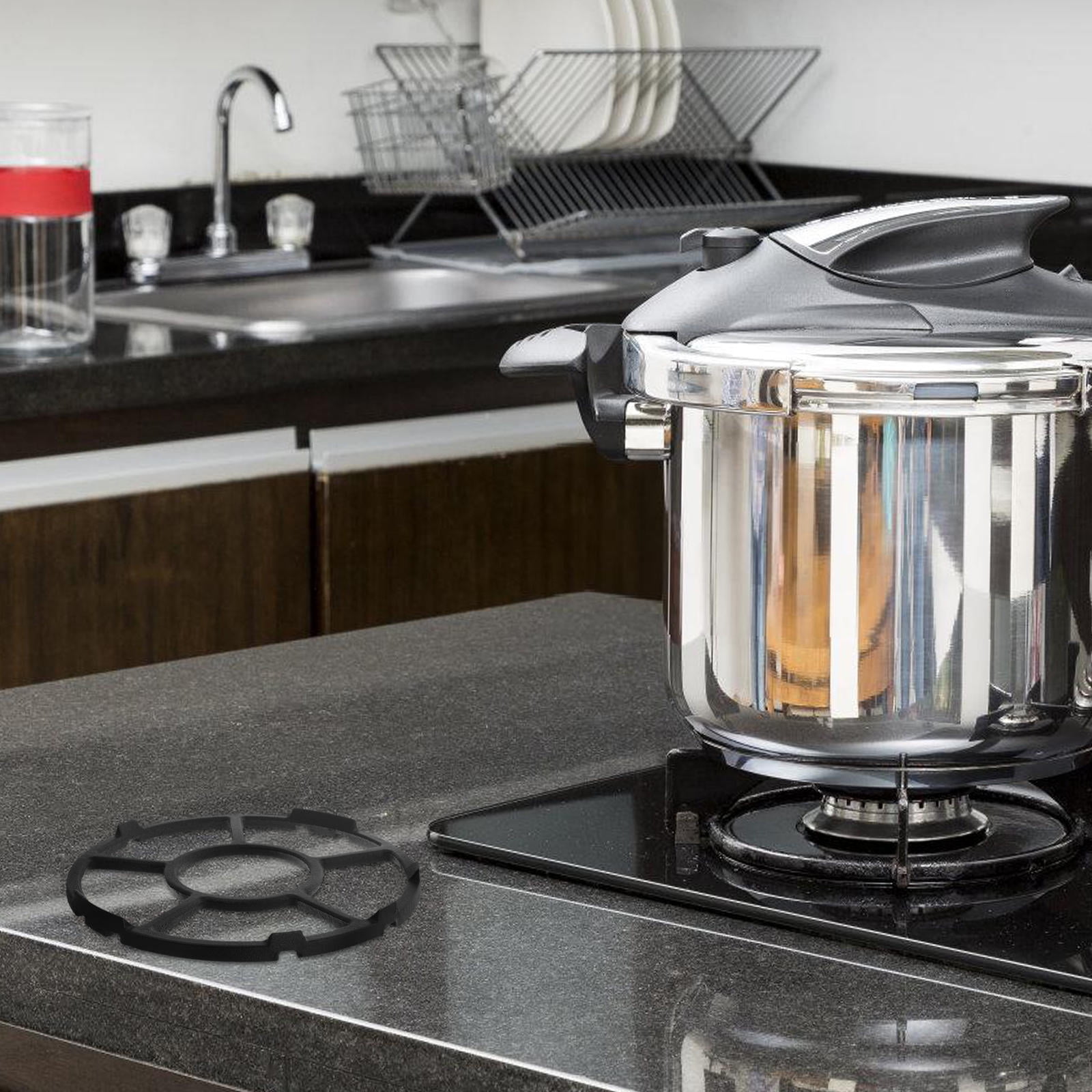 HOMEMAXS Universal Gas Stove Rack Non-Slip Iron Wok Ring Small Saucepan ...