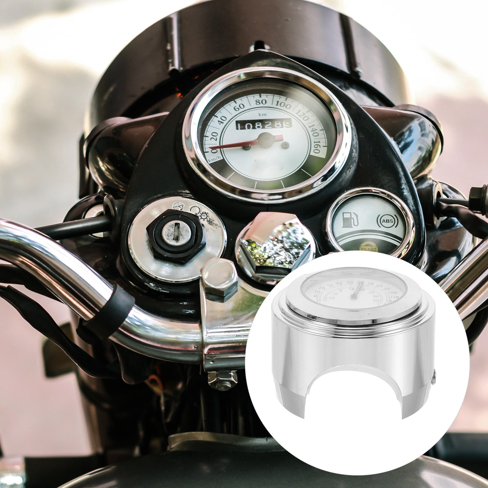 Universal Motorcycle Handlebar Mount Thermometer Waterproof Gauge for ...