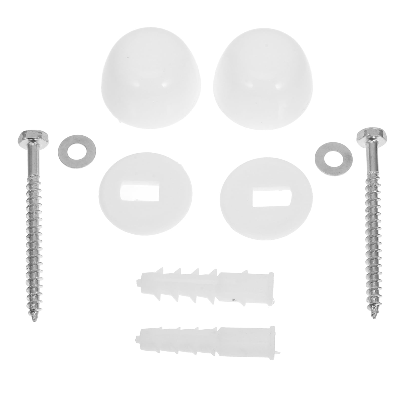 HOMEMAXS Universal Toilet Bolt with Caps Plastic Round Push On Toilet ...