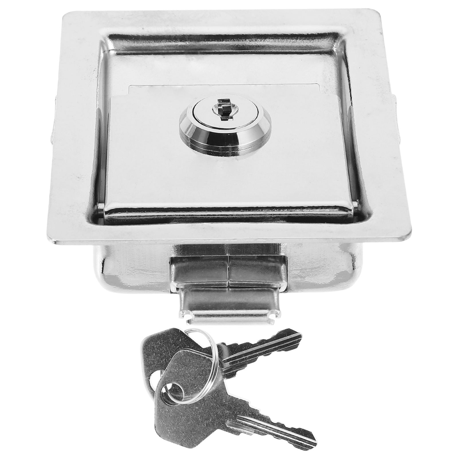 HOMEMAXS Universal Trailer Lock Stainless Steel Round Padlock Silver ...
