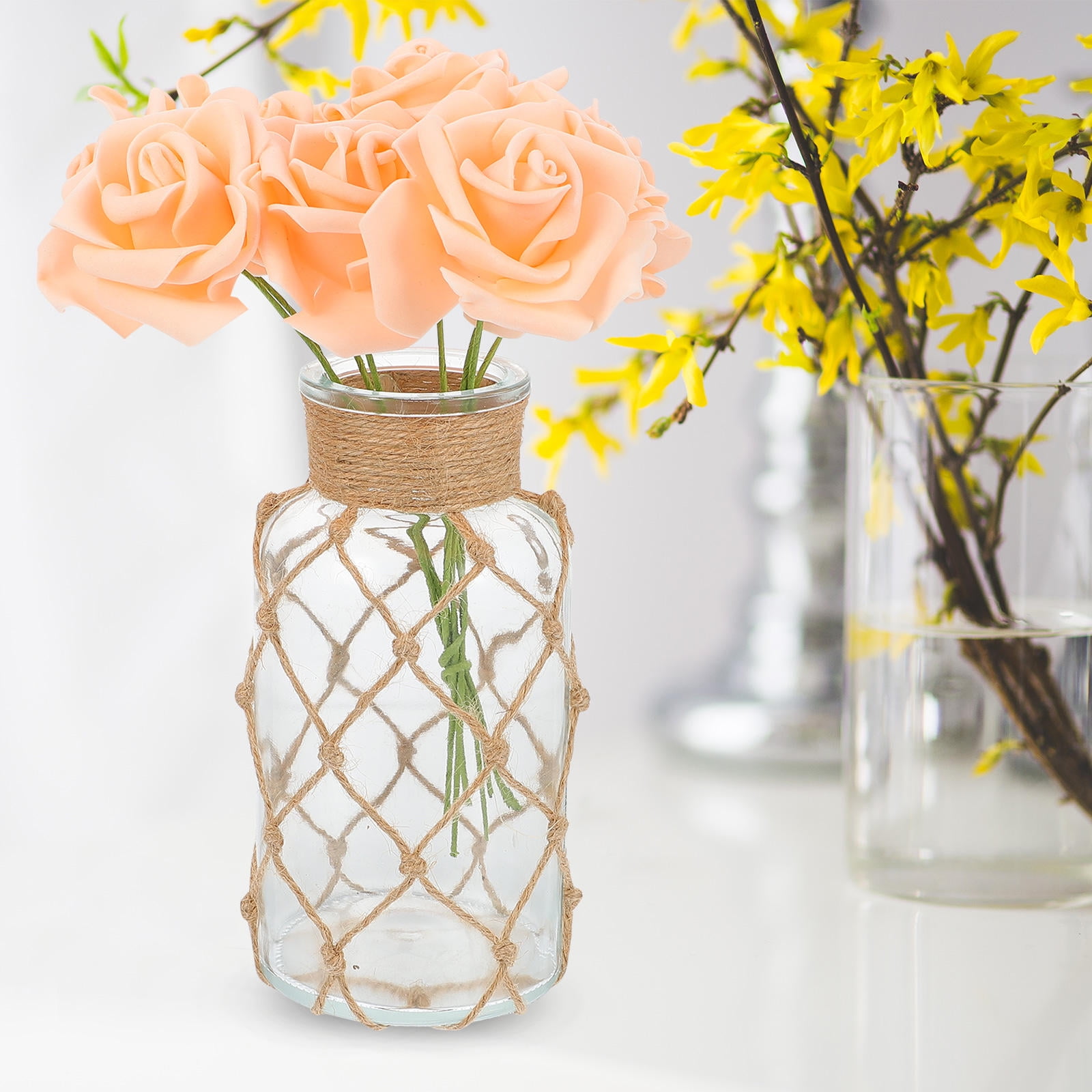 HOMEMAXS Vase Base Big Mouth Flower Fresh Style Tabletop Office ...
