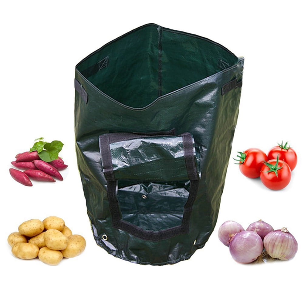 HOMEMAXS Vegetables Grow Bag Garden Planter Bags with Flap and Handles ...