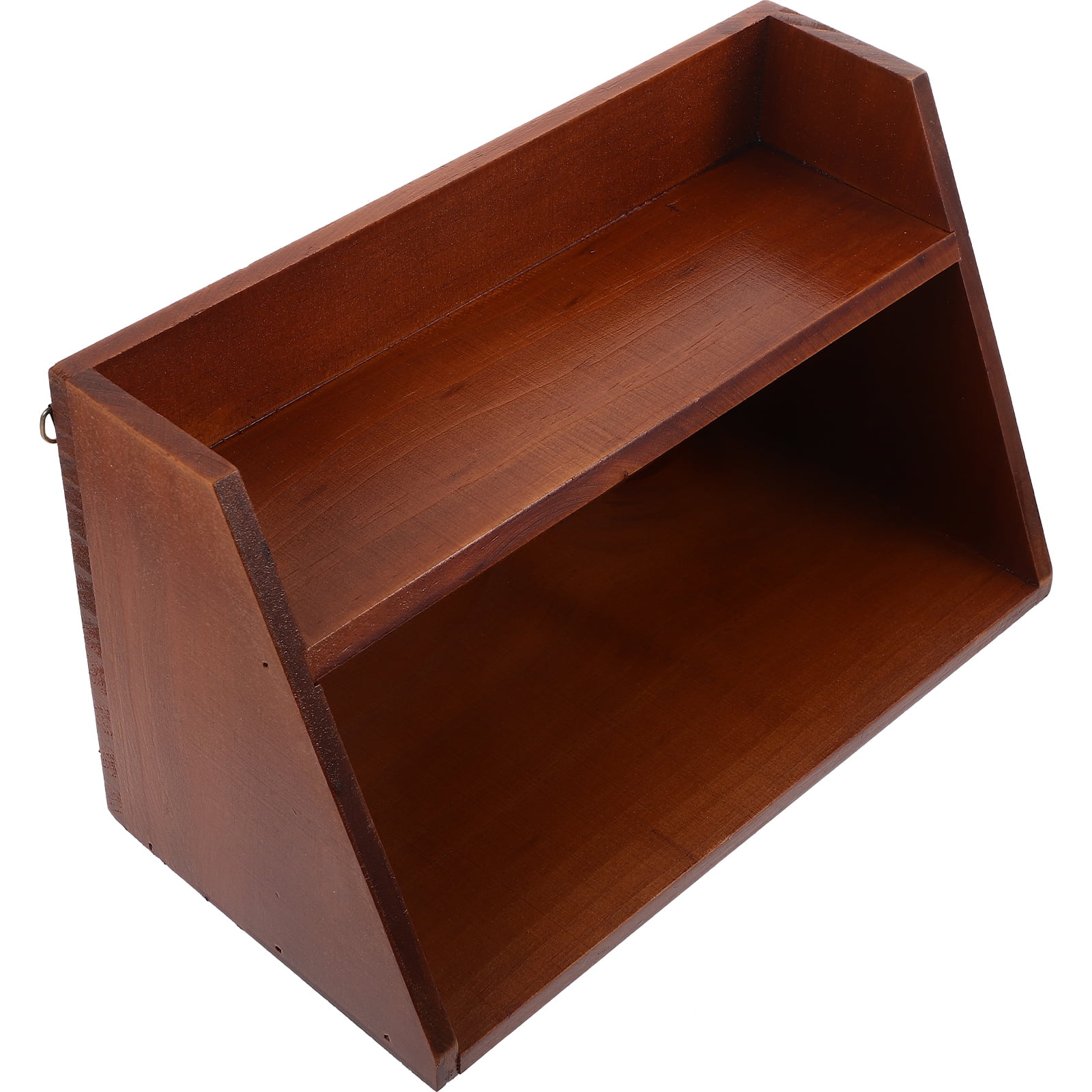 HOMEMAXS Versatile Wooden Storage Rack Vintage 2-tiered Wooden Display ...