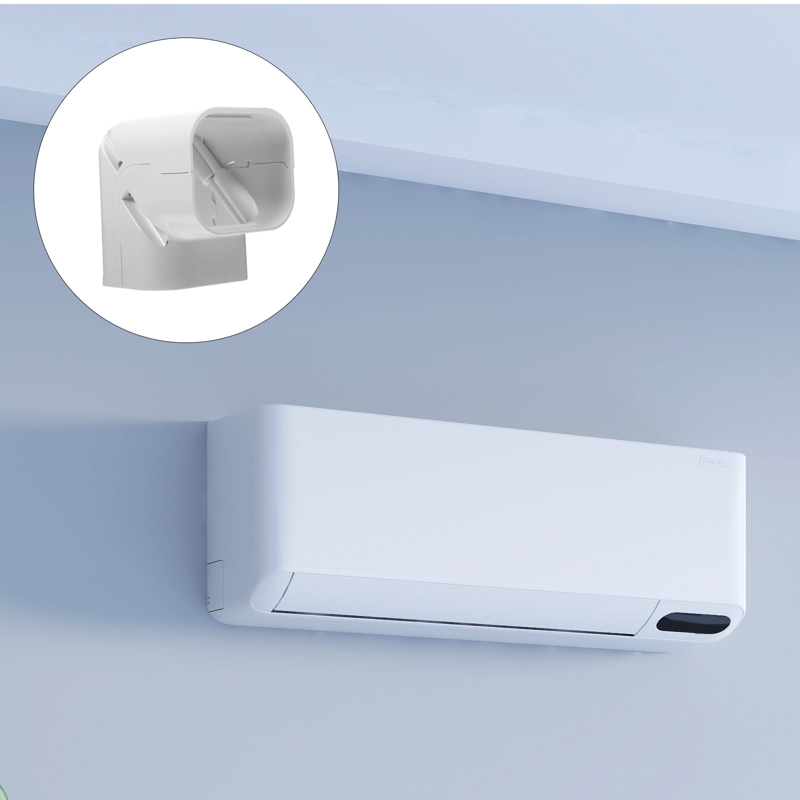 HOMEMAXS Vertical Bend 90 Degree Wall Cap for AC Duct Air Conditioner ...