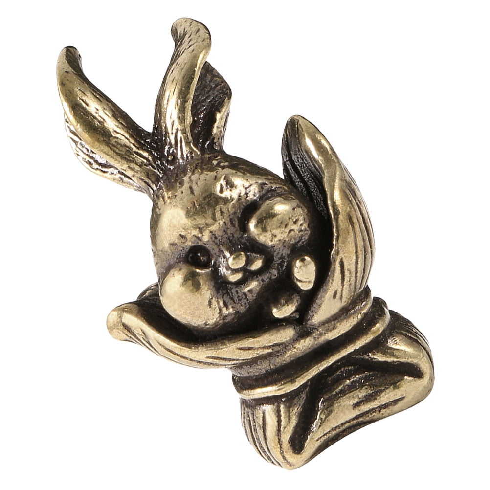 Retro Golden Brass Rabbit Figurine for Decor Durable and Elegant ...