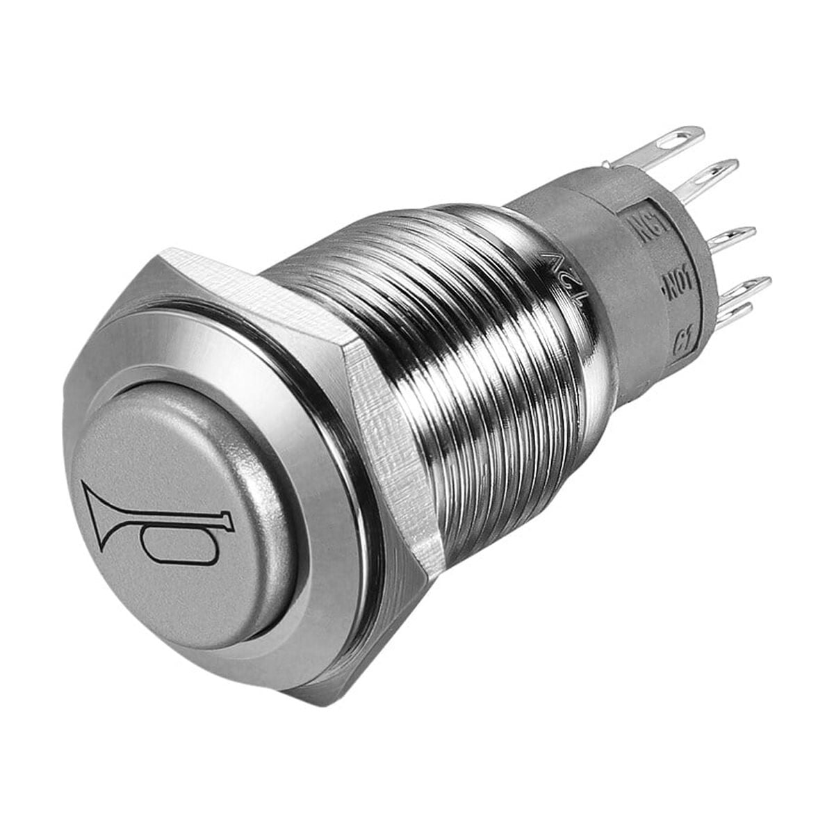 HOMEMAXS WINOMO 12V 16mm LED Lighting On / Off Reset Button Metal ...