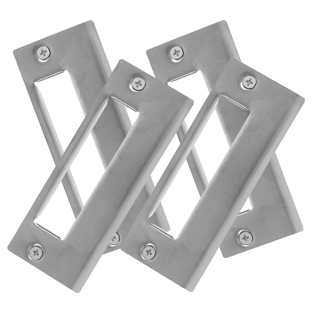 HOMEMAXS WORGEOUS 4pcs Door Strike Plates Stainless Steel Reinforcement ...