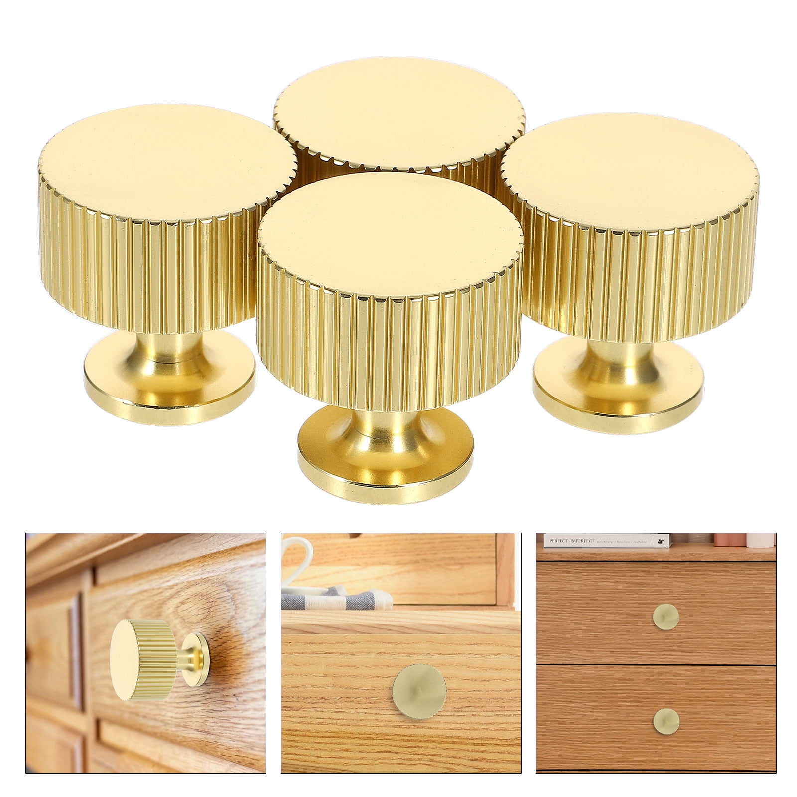 HOMEMAXS WORGEOUS 4pcs Metal Cabinet Knobs Single Hole Pull Handle for ...