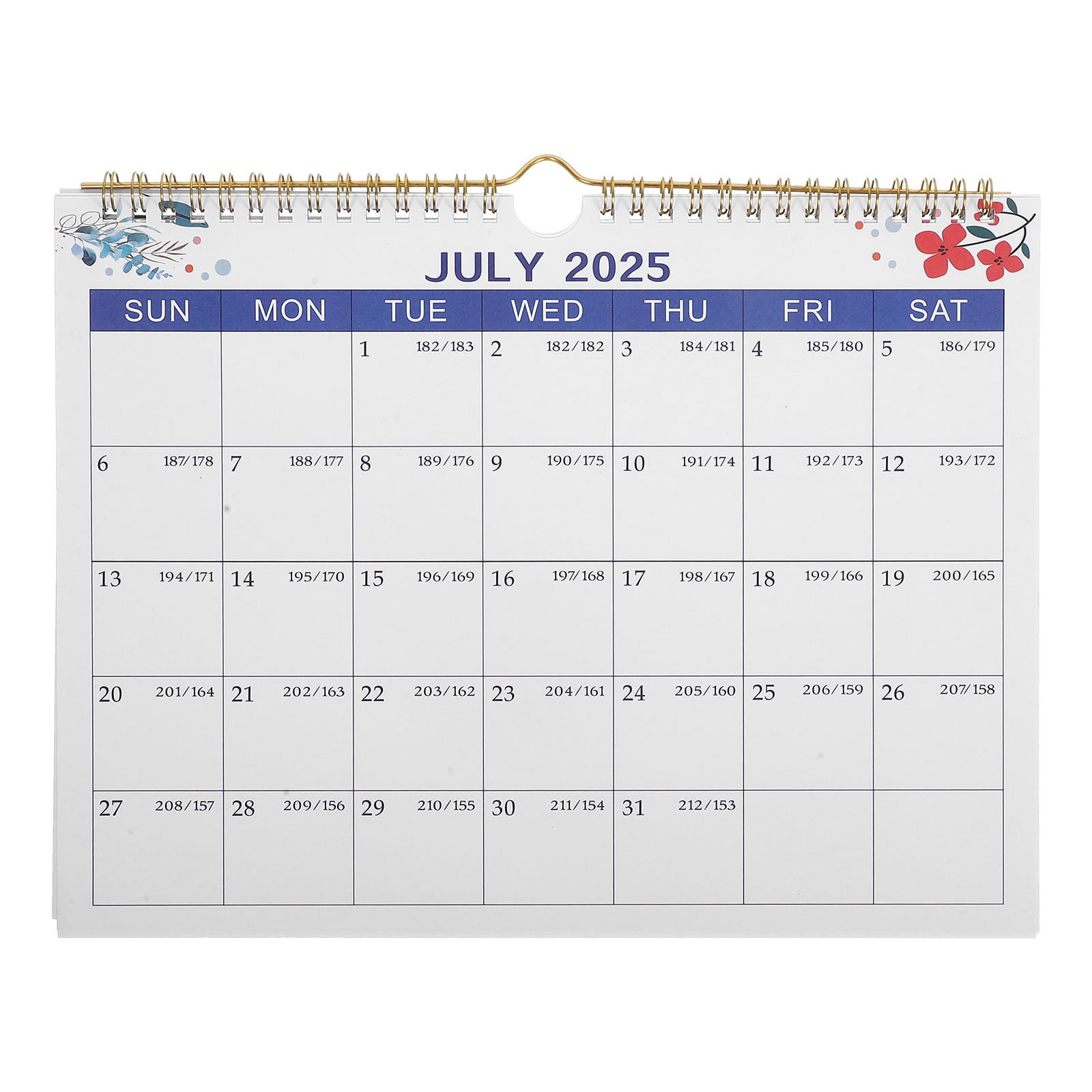 HOMEMAXS Wall Calendar 18 Month Hanging Planner English Thick Paper ...