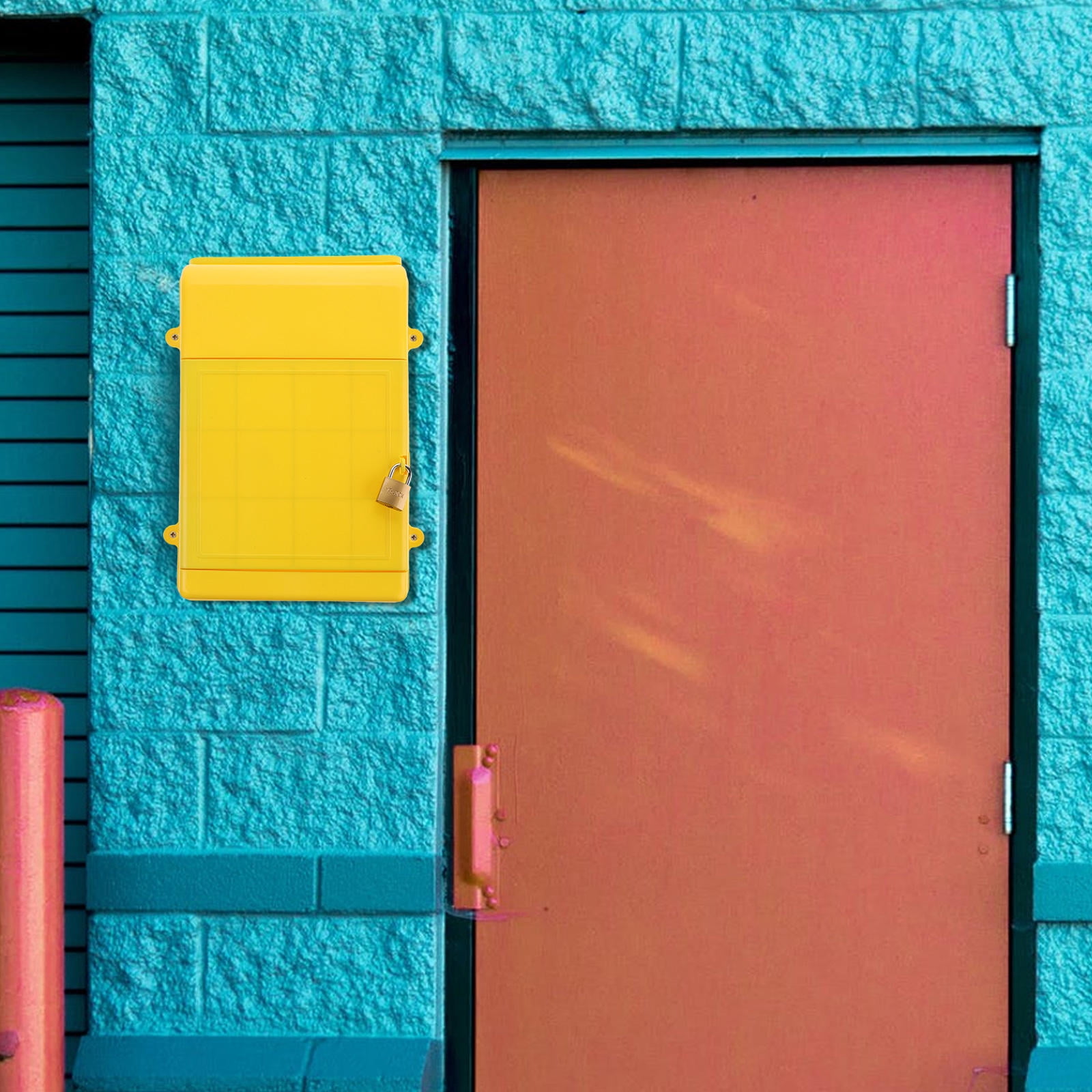 HOMEMAXS Wall Mount Mailbox Voter Letter Catcher Office Travel Yellow ...