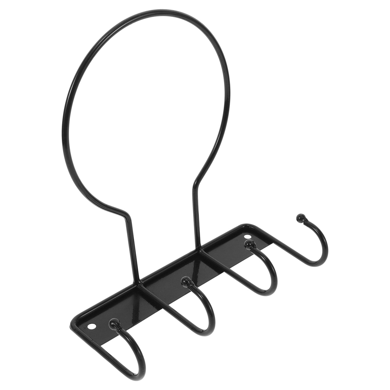 HOMEMAXS Wall Mounted Basketball Holder, Football Storage Rack with 4 ...