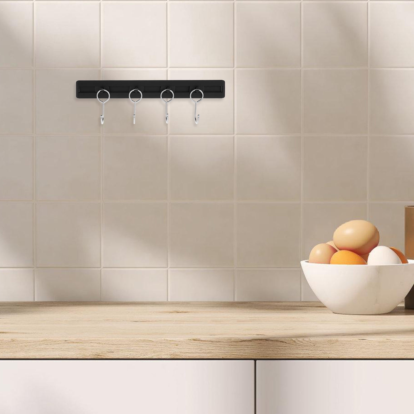 HOMEMAXS Wall-Mounted Kitchen Utensil Hanger Kitchen Hanger Rotating ...