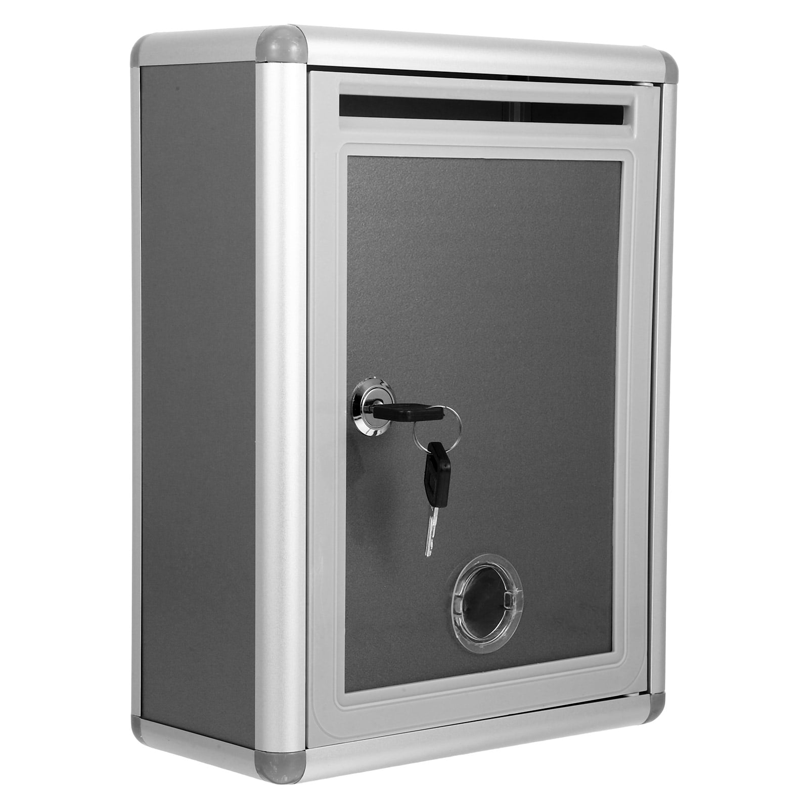 Wall Mounted Lockable Suggestion Box With Slot - Stainless Steel Post ...