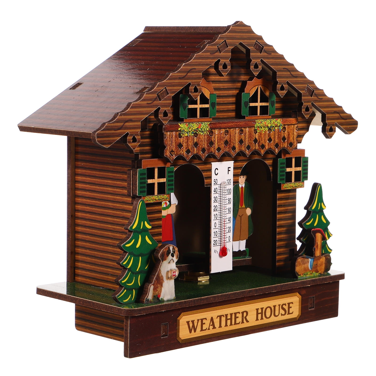 HOMEMAXS Wall Mounted Weather Station with Thermometer Hygrometer and ...