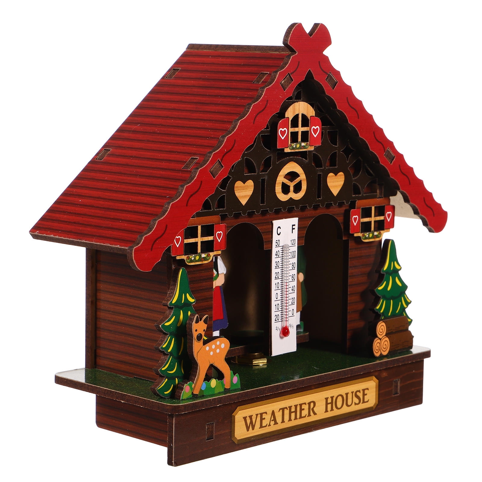 HOMEMAXS Wall Mounted Weather Station with Thermometer Hygrometer and ...