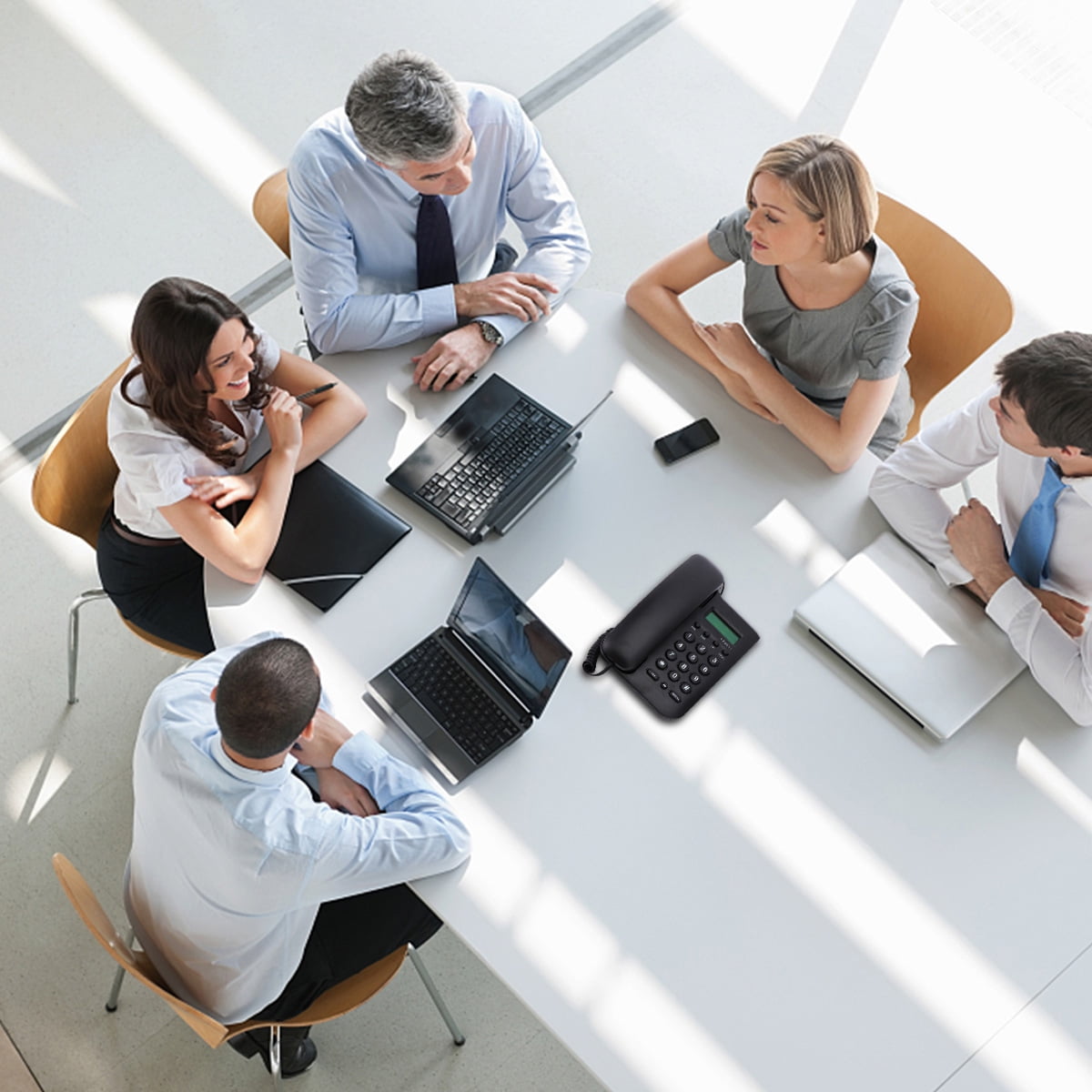 HOMEMAXS Wall Phones for Landline Mount Small Hanging Telephone ...