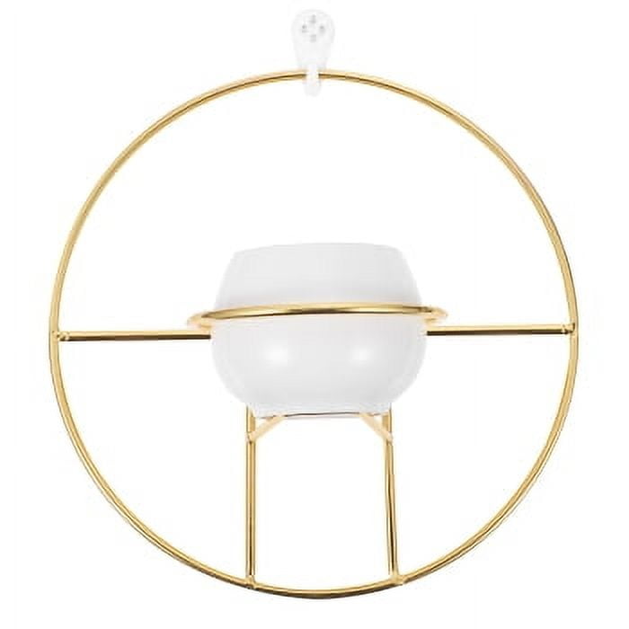 HOMEMAXS Wall Vase Wall Mounted Ceramic Plant Pot Flower Pot 18.3x18cm ...