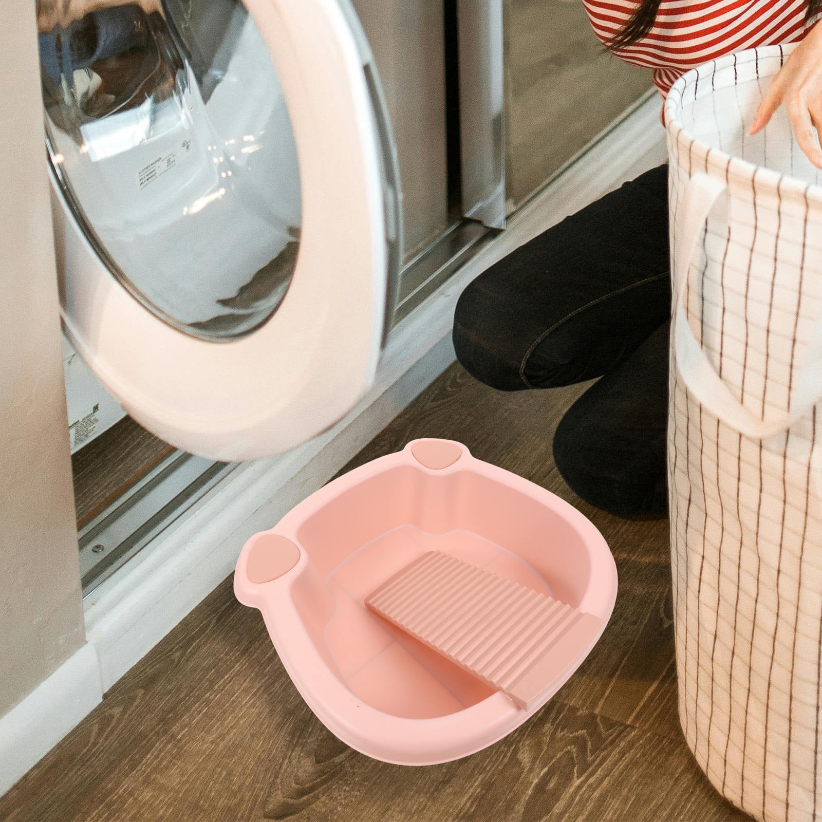 WEUVEB Dish Pans For Kitchen Sink And Laundry Tub Pink PP Cute Cartoon ...