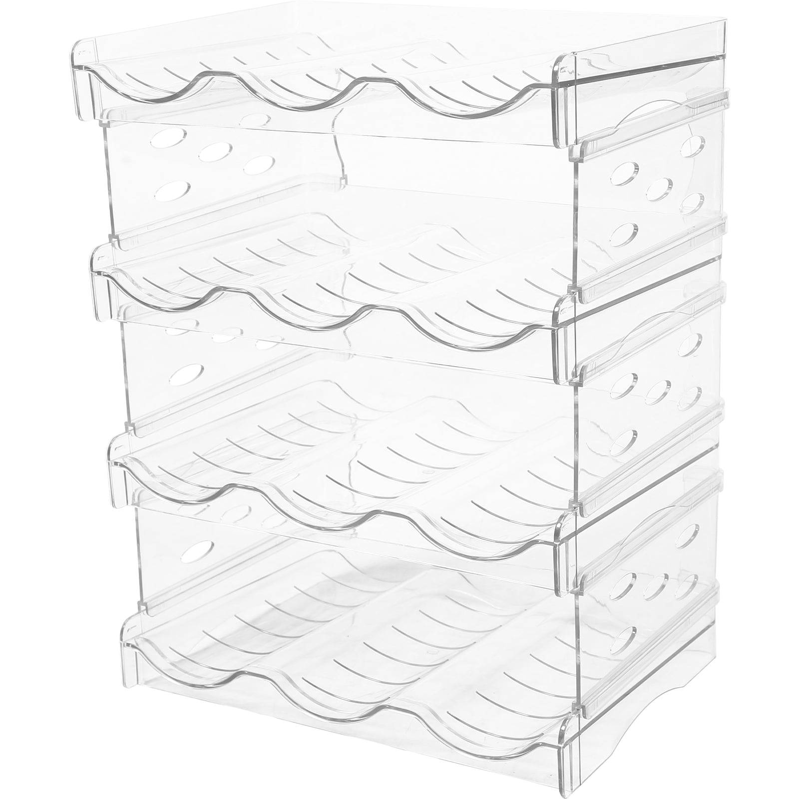 HOMEMAXS Water Bottle Organizer Wine and Drink Bottle Stacking Stand ...