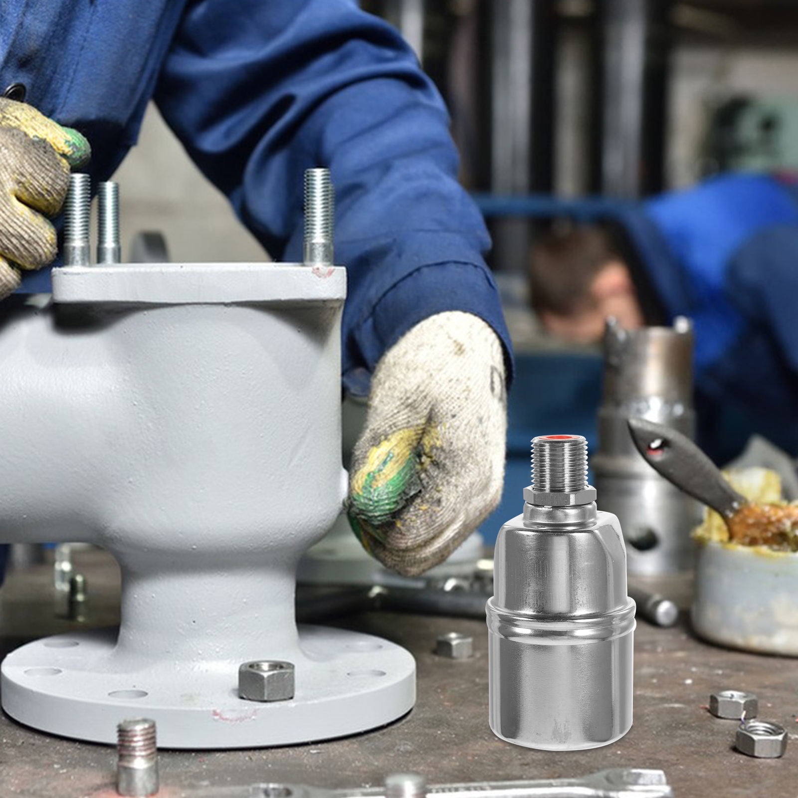 VERDANVERSE Water Tank Float Valve Stainless Steel 1Set 4.6X2.1X2.1in ...