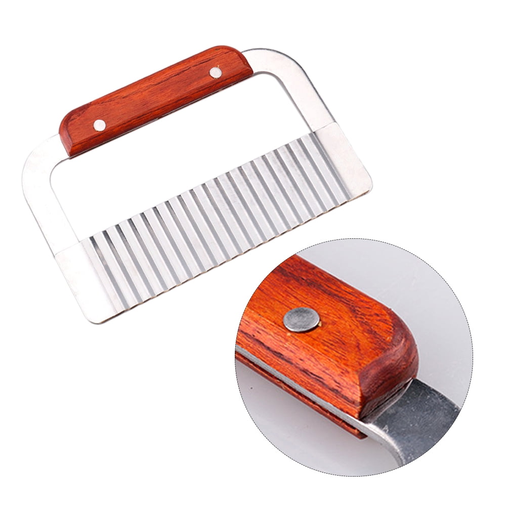 HOMEMAXS Wavy Crinkle Cutting Tools Vegetable French Fry Slicer Salad ...