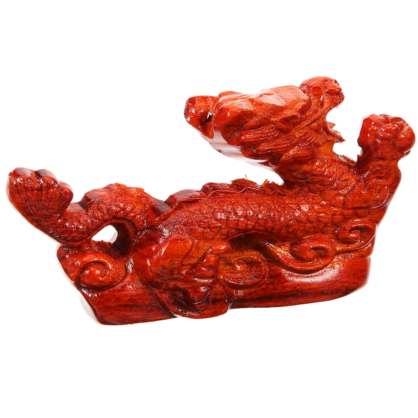 HOMEMAXS Wealth Prosperity Statue Wooden Dragon Ornaments Man - Walmart.com