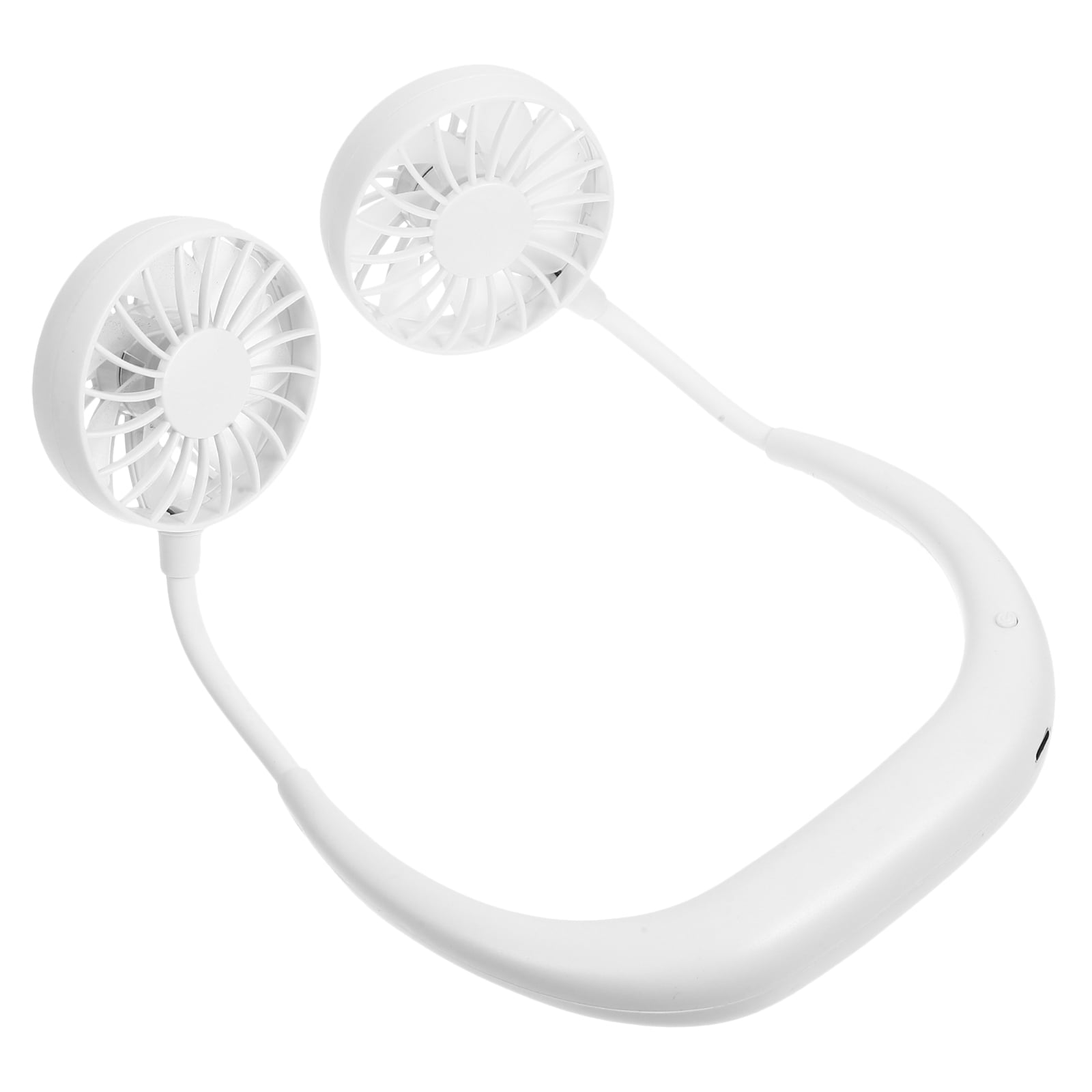Wearable Neckband Mini Fan with Powerful Airflow Adjustable Levels USB ...