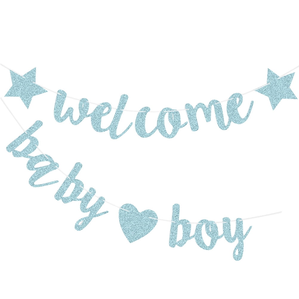 HOMEMAXS Welcome Baby Banner for Baby Shower and Gender Reveal Party ...