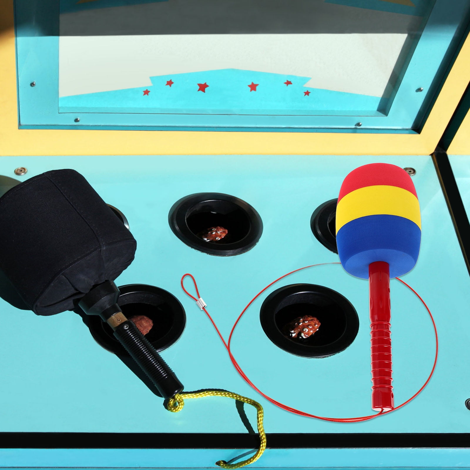 HOMEMAXS Whack Mole Game Hammer Toy with Interactive Pounding Fun for Kids and Family Plastic ...