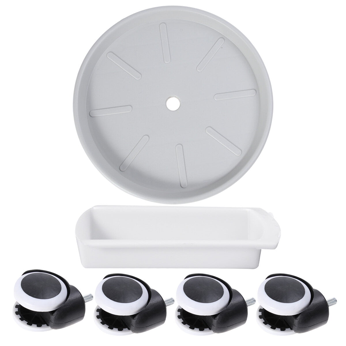 HOMEMAXS Wheeled Planter Tray Flower Pot with Long-lasting Use Multi ...