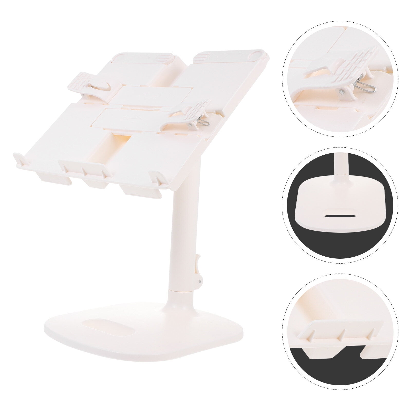 HOMEMAXS White ABS Reading Rack for Books and Learning Compact Size for ...