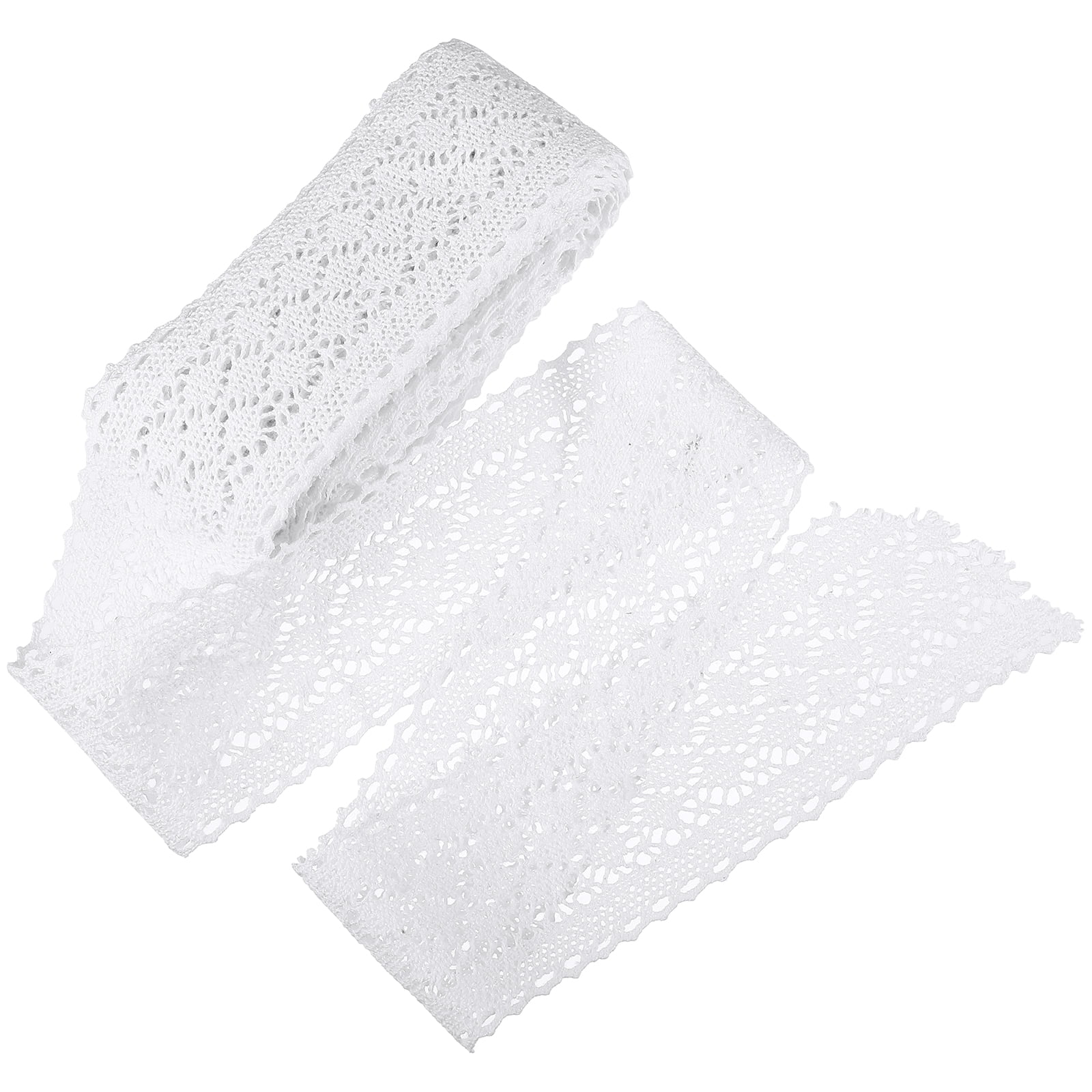 HOMEMAXS White Cotton Thread 6 Yards Lace Trim Ribbons Fabric DIY ...