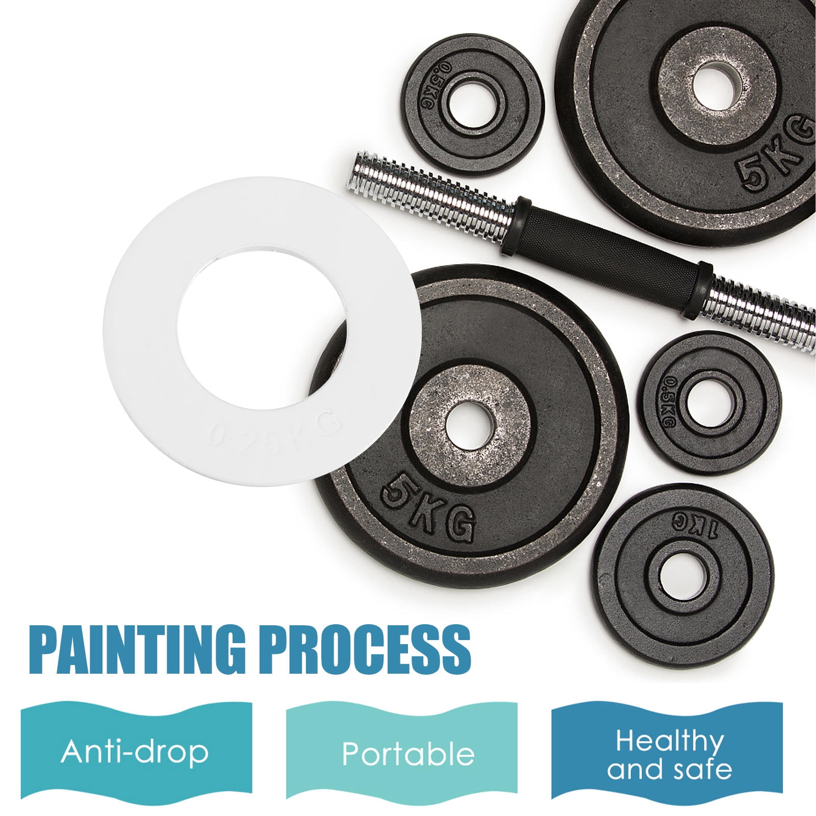 HOMEMAXS Yellow Fitness Plate with Comfort Grip for Strength Training ...