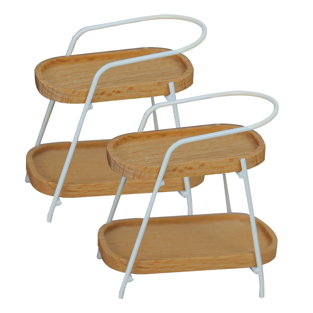 HOMEMAXS White Mini Plant Stand for Decor Made of Wood and Metal ...